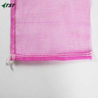 China Customized Size Pink Color PE Garlic Packaging Net Bags For Ginger Packing for sale