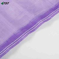 China Garlic Onion Packing PE Leno Mesh Bag 55*100cm 50kg 60kg Purple Color for sale