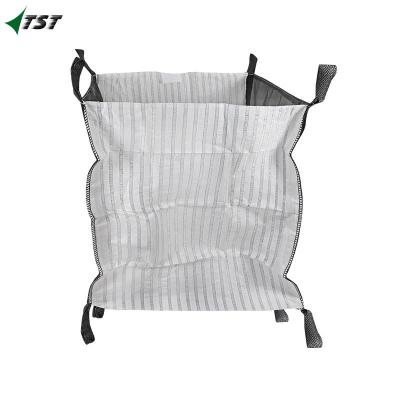 China Breathability Vented Tipping Fibc Big Bag For Firewood UV Stabilization for sale