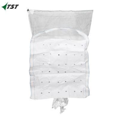 China Premium Perforated Potato Jumbo Bags Fibc With Discharge Spout For Harvest for sale