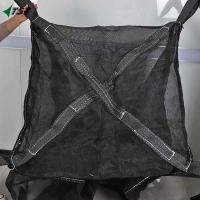 China Full Body Black Mesh FIBC Jumbo Bag For Firewood Packaging 2 Years Warranty Fibc Sack for sale