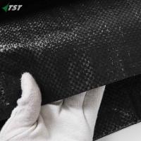 China 3.2oz 6ft X 300ft Black Color PP Woven Weed Mat Ground Cover For Agriculture Garden for sale