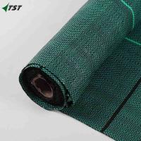 China 3.2oz Heavy Duty Green Color Pp Woven Weed Mat Ground Cover For Agriculture Gardening for sale