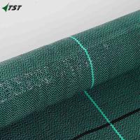 China 3.2oz Heavy Duty Green Color Pp Woven Weed Mat Ground Cover For Agriculture Gardening for sale