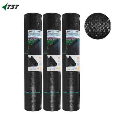 China 1.5*100m Uv Protection Black Pp Ground Cloth Weed Barrier For Gardening And Landscaping for sale