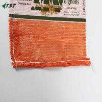 China 10lb Small Size Orange Color Pp Plastic Leno Mesh Bag With Custom Logo for sale