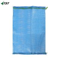 China Blue 20 Kgs Circular Knitted Tubular Mesh Bag Potato Onion Sacks for sale