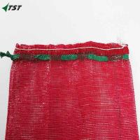China PP Plastic Leno Mesh Bag For Onion  Garlic  Potato Seafood Firewood Packing With Cord for sale