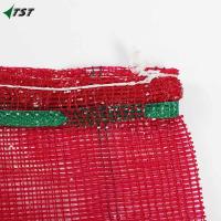 China PP Plastic Leno Mesh Bag For Onion  Garlic  Potato Seafood Firewood Packing With Cord for sale