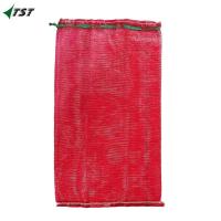 China PP Plastic Leno Mesh Bag For Onion  Garlic  Potato Seafood Firewood Packing With Cord for sale