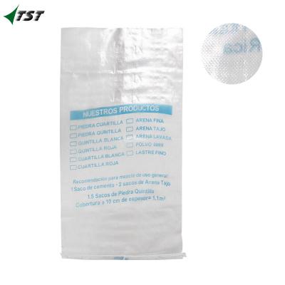 China Custom Logo 10kg -50kg Transparent PP Woven Bags For Rice Flour & Grain Packaging for sale