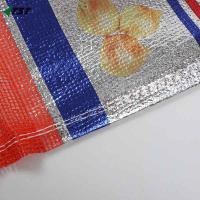 China 20kg 25kg Red Color Custom Logo PP Potato And Onion Sacks Leno Mesh Bag for sale