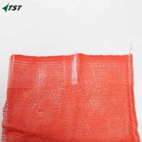 China 20kg 25kg Red Color Custom Logo PP Potato And Onion Sacks Leno Mesh Bag for sale