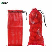 China 7KG 10KG Red Loom Circular Mesh Bag For Onion Sacks Bulk for sale