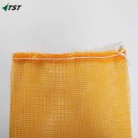 China Yellow Circular Tubular Mesh Bag For Potato Polypropylene Leno Bags for sale
