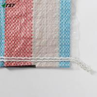 China 5kg 10kg PP Poly Woven Sacks For Shopping With Colorful Strips for sale