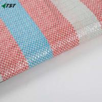 China 5kg 10kg PP Poly Woven Sacks For Shopping With Colorful Strips for sale