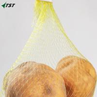 China Yellow Color 1kg 2kg PP Netting Bag For Vegetable Potato Packaging With Label for sale