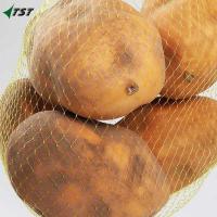 China Yellow Color 1kg 2kg PP Netting Bag For Vegetable Potato Packaging With Label for sale