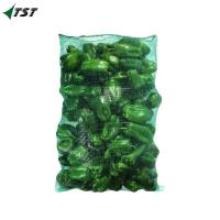 China 58x86 Green Color 100% PP Tubular Mesh Bag For Pepper Chili for sale
