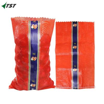 China Argentina Brazil Brand Red Tubular Mesh Bag for Onion Packaging for sale