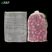 China 68x89 Tubular White Color PP Mesh Bag For Potato 50kg 25kg With Drawstring for sale