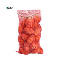 China 62x87 Gasa Leno PP Mesh Bag For Potato With Tricolor Drawstring for sale