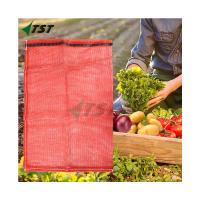 China Red Color Customized 48x75 25kg Onion Mesh Bag For Senegal Market for sale
