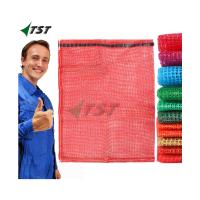 China Red Color Customized 48x75 25kg Onion Mesh Bag For Senegal Market for sale