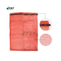 China Red Color Customized 48x75 25kg Onion Mesh Bag For Senegal Market for sale