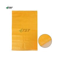 China Yellow Color 25kg 50kg Transparent PP Woven Bag For Agriculture Product Grains for sale