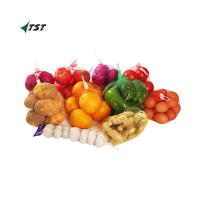 China Knitted Tubular RED MESH NET TUBING Onion Packaging Net Bag Roll for sale