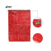 China Red Color 15kg 25kg 50x80 PP Mesh Sack For Agriculture Packaging for sale
