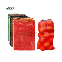 China Red Color 15kg 25kg 50x80 PP Mesh Sack For Agriculture Packaging for sale