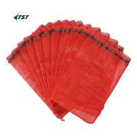 China Red Onion Sack Mesh Net Bag With Drawstring for sale