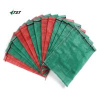 China Red, White , Transparent Leno Sewn Mesh Sack For Onion Patotoes for sale
