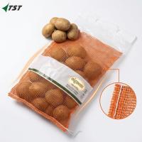 China 10lb Small Size Orange Color Pp Plastic Leno Mesh Bag With Custom Logo for sale