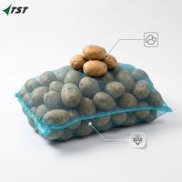 China Whole Sale 25kg 50kg PE Leno Mesh Bag For Garlic Seafood Storage for sale