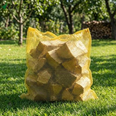China 50 Lb  Circular Knitted Mesh Produce Bag For Firewood  Vegetable for sale