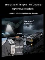 China Hot Selling Type-C Fast Charging 5 Modes Magnetic Side Tactical Keychain Light with Warning Lamp for Outdoor Camping for sale