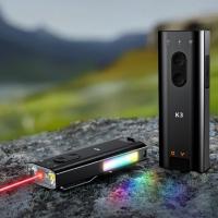 China High Performance 800 Lumens Zoomable RGB Colorful Light K3 Mini Torch with Geometric Clamp for Camping and Hiking for sale