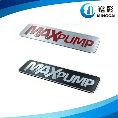 China Custom 3D Embossed Metal Nameplates with Industrial-Grade Performance and Custom Size and Shape for Branding for sale