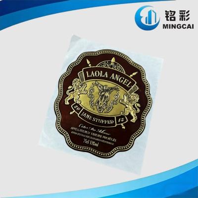 China Custom 3D Raised Embossed Metal Foil Wine Bottle Labels with Waterproof Adhesive and Custom Die-Cut Shapes for sale
