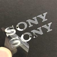 China Custom Ultra Thin 0.02~0.05mm Electroformed Nickel Transfer Logo Stickers with High Gloss Metallic Electroplating and Residue-Free Transfer Adhesive for sale