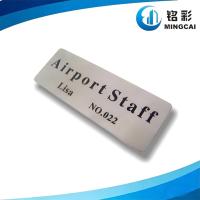 China Custom Laser Engraved Stainless Steel Name Badges for sale