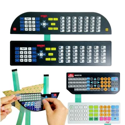 China Custom FPC Membrane Switch Keypad with Tactile Raised Buttons and Waterproof PET Overlay for Digital Weighing Scales for sale