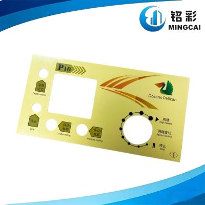 China Custom UV Printed Waterproof Graphic Overlay with Custom Cutouts for Electronic Front Panels for sale