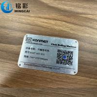 China Custom Aluminum and Stainless Steel Etched Metal Nameplate for Equipment Metal Plaque Labeling for sale