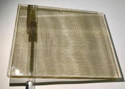 China Bronze Tinted Decorative Fabric Laminated Glass 6mm for sale