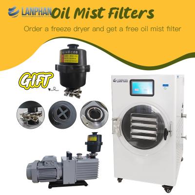China Vacuum Freezer Machine Home Freeze Dryers Drying Food Equipment With Oil Mist Filter for sale